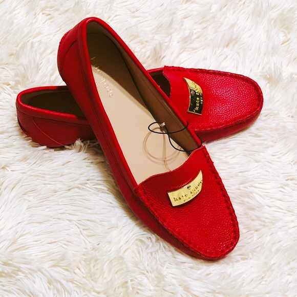 kate spade | Shoes | Kate Spade Corrie Pebble Leather Loafers Flats ...